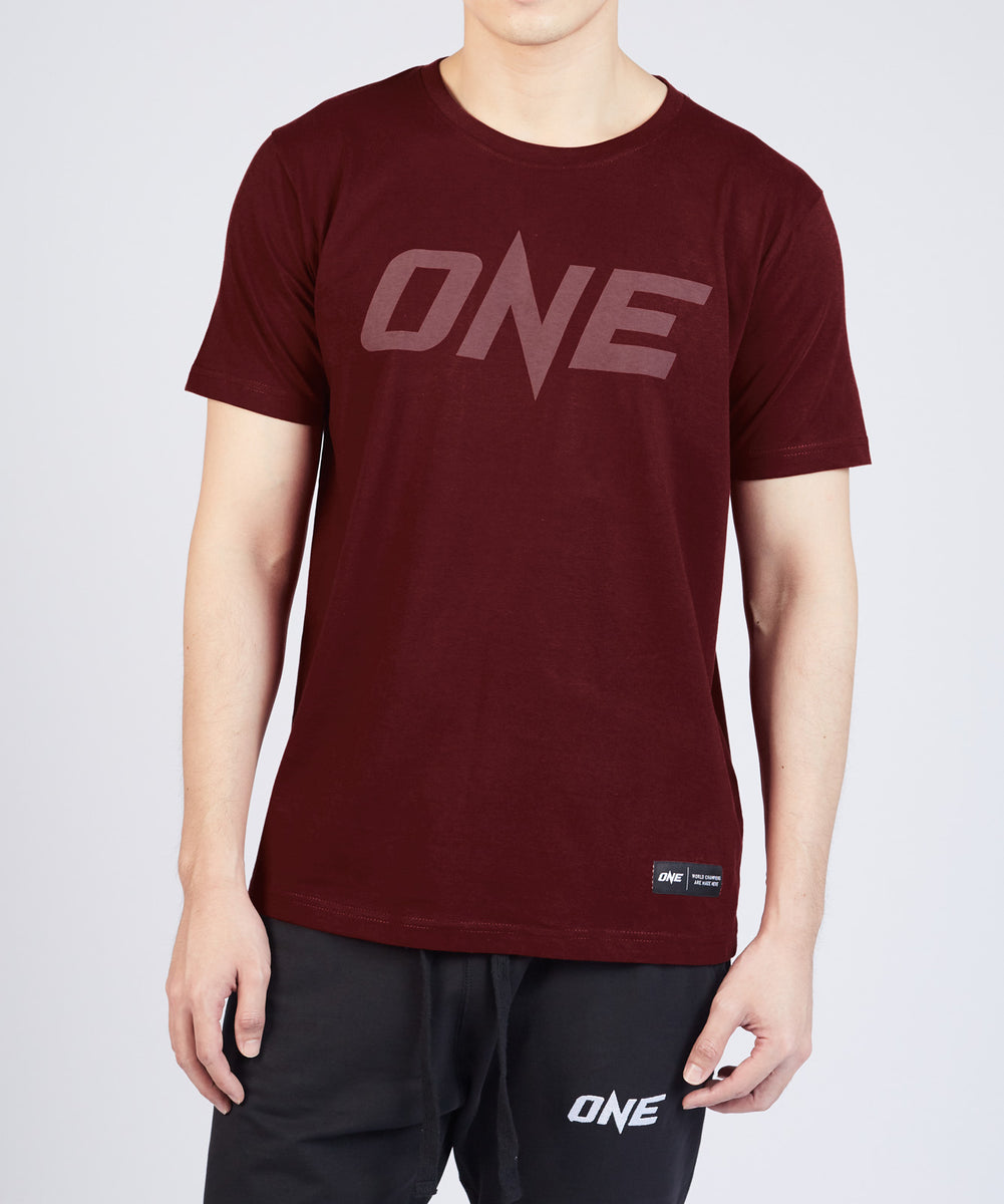 ONE Maroon Monotone Logo Tee | ONE Championship – ONE.SHOP | The ...