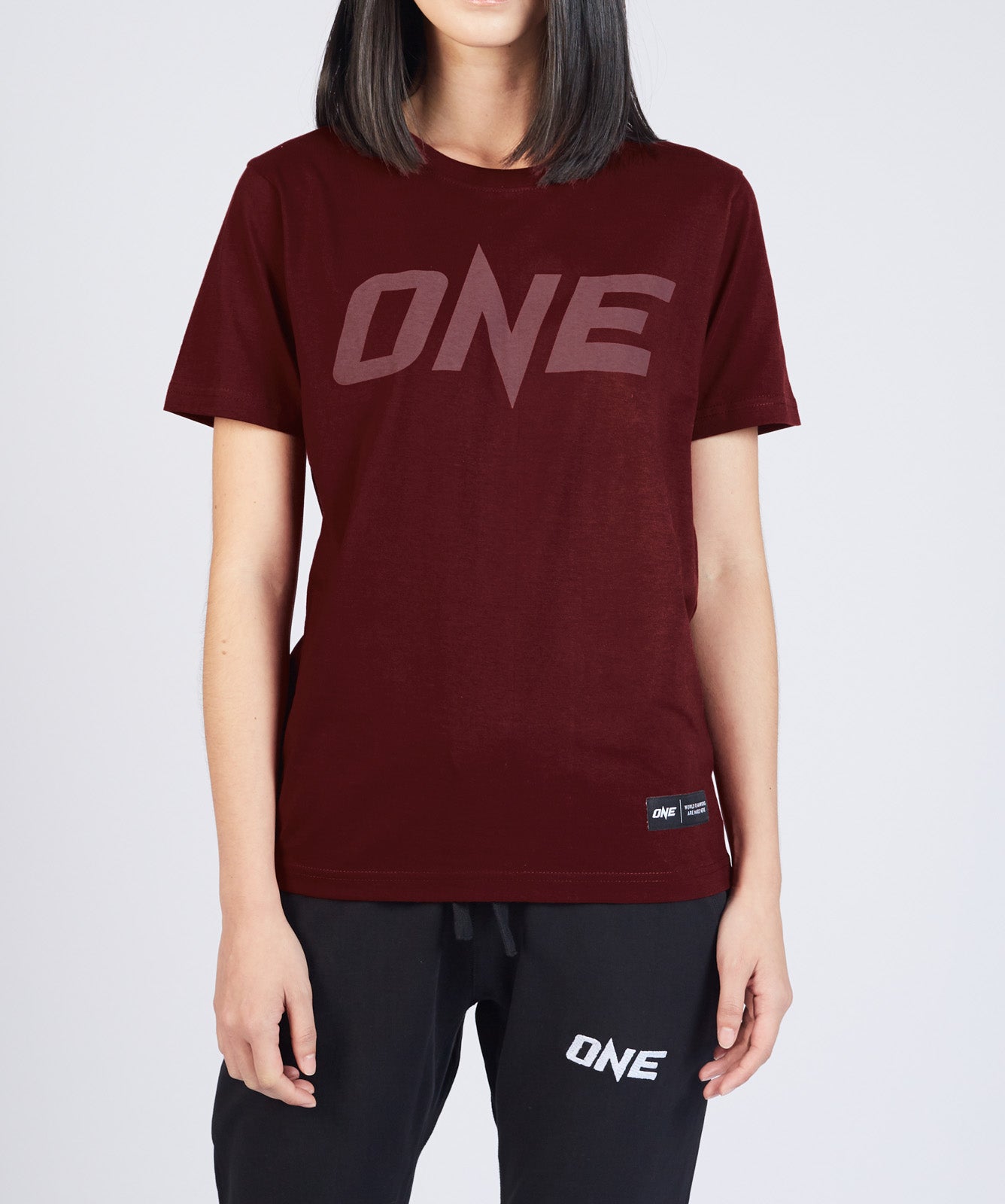 ONE Maroon Monotone Logo Tee | ONE Championship – ONE.SHOP | The ...
