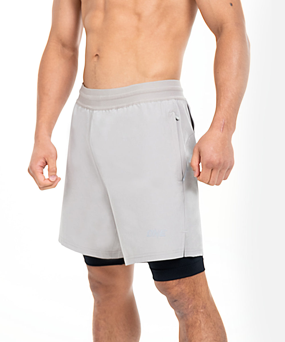 ELITE 2 In 1 Training Shorts (Grey) – ONE.SHOP | The Official Online ...